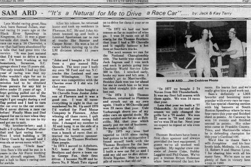 Sam Ard - Gallery - Jan Woodberry | racersreunion.com