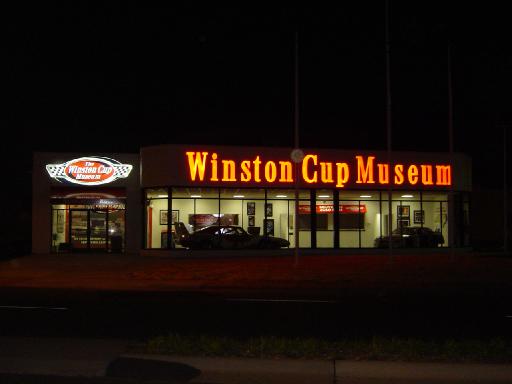 The Museum At Night. - Gallery - The Winston Cup Museum | racersreunion.com