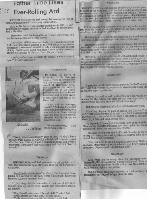 SAM ARD - Gallery - Jan Woodberry | racersreunion.com