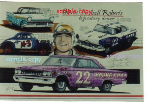 Fireball Roberts Ford Artwork - Gallery - Bill Rankin | racersreunion.com