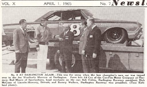 Darlington - Joe Weatherly Museum - Gallery - Harvey Tollison ...