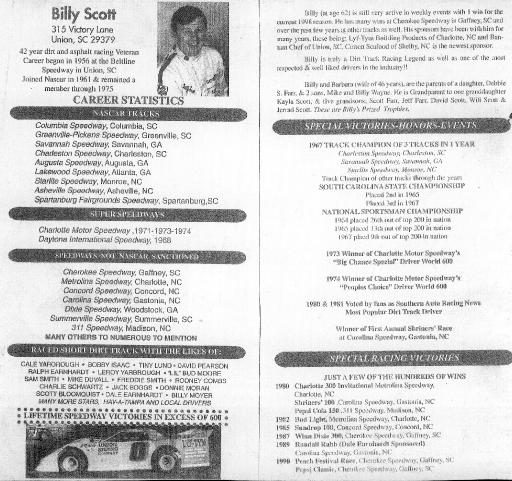 Billy Scott Career Accomplishments - Gallery - Billy & Barbara Scott ...