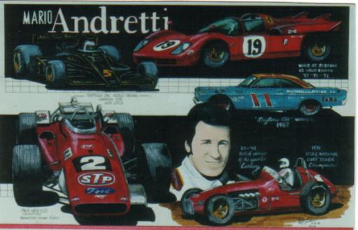 Mario Andretti Artwork - Gallery - Bill Rankin | racersreunion.com