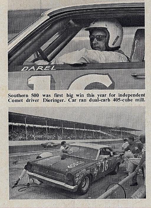 1966 Southern 500 - Darlington - Darel Dieringer - Gallery - Harvey ...