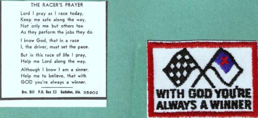 Racers' Prayer By Brother Bill Frasier - Gallery - Billy & Barbara ...