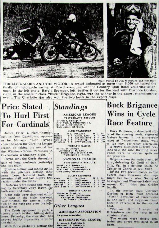 Peace Haven Speedway - Buck Brigance 1946 - Gallery - Robert Mitchell ...