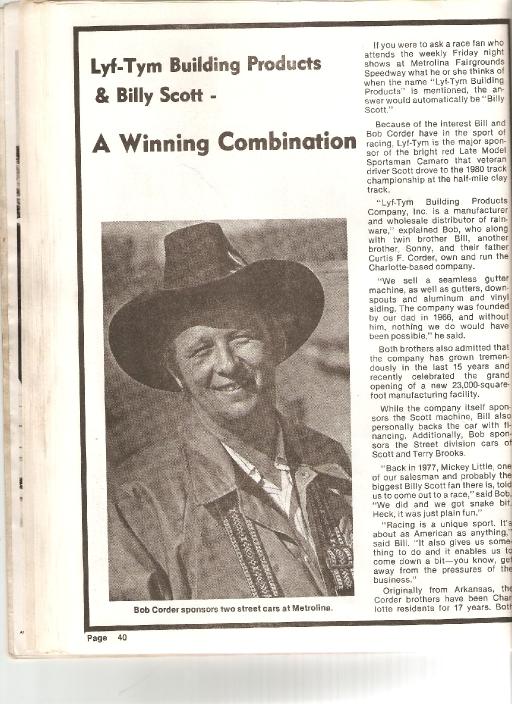 Billy Scott Success Credited To Corder Family 1980s' Page 1 Of 2 ...