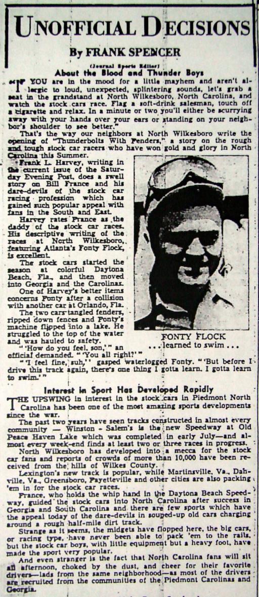 Rise Of Stock Car Racing - August 6, 1948 - Gallery - Robert Mitchell ...