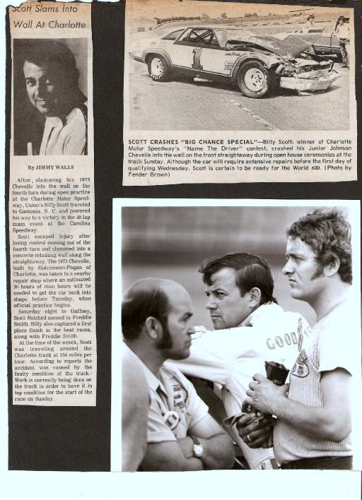 BAD DAY FOR BILLY SCOTT AT CHARLOTTE MOTOR SPEEDWAY 1970s' - Gallery ...