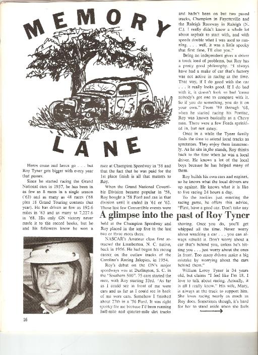 Roy Tyner Featured In Racing Circuit Magazine-June 1970 Page 1 0f 2 ...