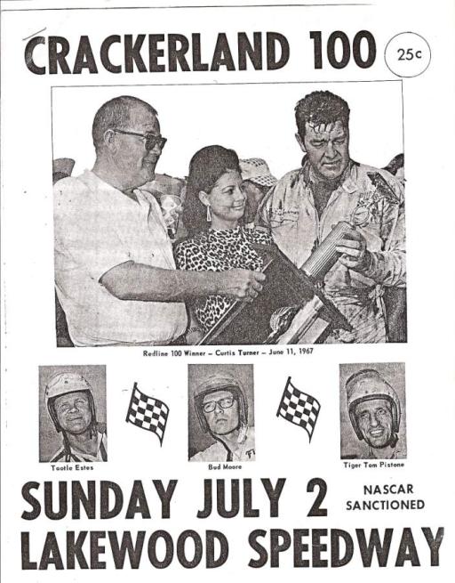 Program Cover For Lakewood Speedway 1967 - Gallery - Tommie Clinard ...