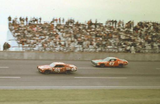 #48 James Hylton #43 Richard Petty 1972 Motor State 400 @ Michigan ...