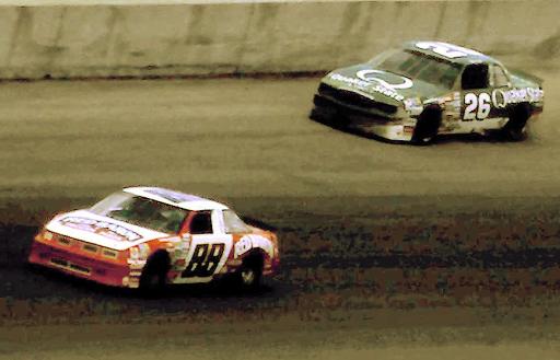 #88 Buddy Baker #26 Ricky Rudd 1988 Miller High Life 400 @ Michigan ...