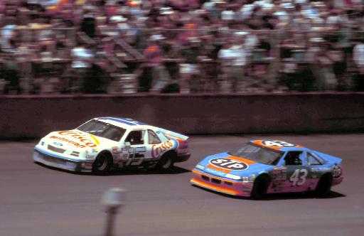 #15 Brett Bodine #43 Richard Petty 1988 Miller High Life 400 @ Michigan ...
