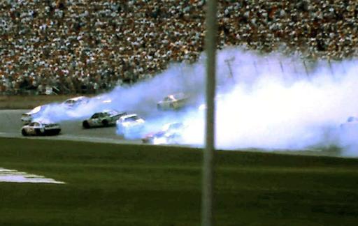 #83 Lake Speed #21 Neil Bonnett #75 Morgan Shepherd #26 Ricky Rudd 1989 ...