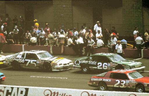 #23 Michael Waltrip #26 Joe Ruttman #75 Jody Ridley 1986 Miller ...