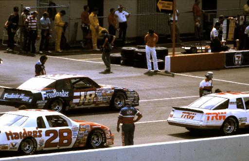 #18 Tommy Ellis #10 Greg Sacks #28 Cale Yarborough 1986 Champion Spark ...