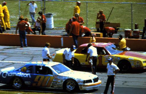 #01 Doug Heveron #90 Richard Brooks 1984 Champion Spark Plug 400 ...