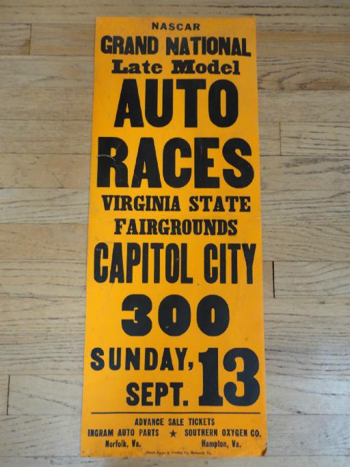 Stock Car Poster Virginia State Fairgrounds - Gallery - Jim Wilmore ...