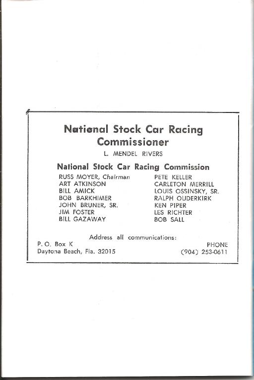 1970 NASCAR Rule Book Credit Page - Gallery - Harvey Tollison ...