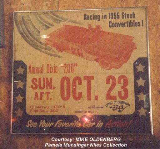 1955....10.23 DIXIE 200 Binghm AL Racing Poster - Gallery - Pamela ...