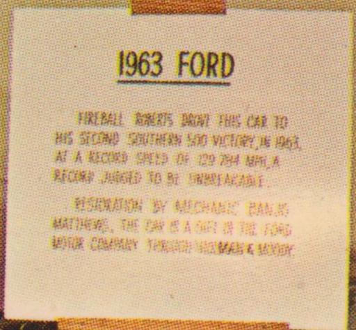 0001c #22 YOUNG FORD, THE JOE WEATHERLY STOCK CAR MUSEUM SIGN - Gallery ...