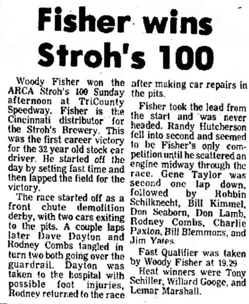 June 8, 1975 Stroh's 100 - Gallery - TMC Chase | racersreunion.com